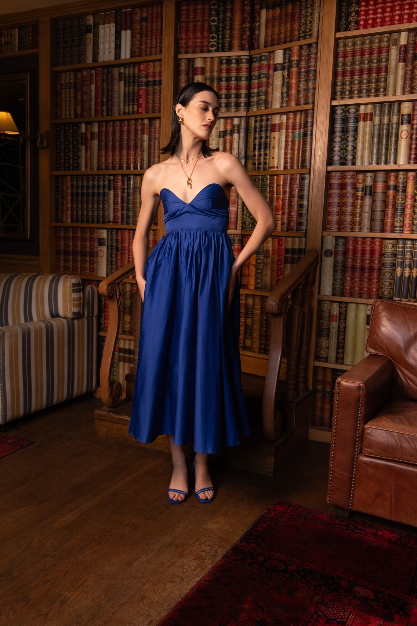 Azure Grace Midi Dress – Sage By Mala